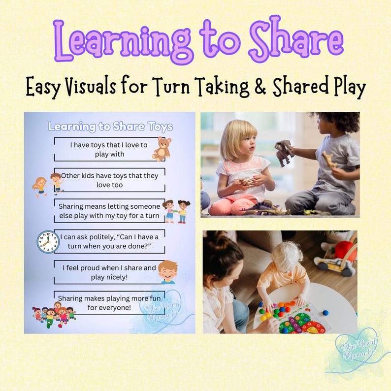 Social Stories for Kids Printable Bundle | Sharing, New Foods & Potty ...