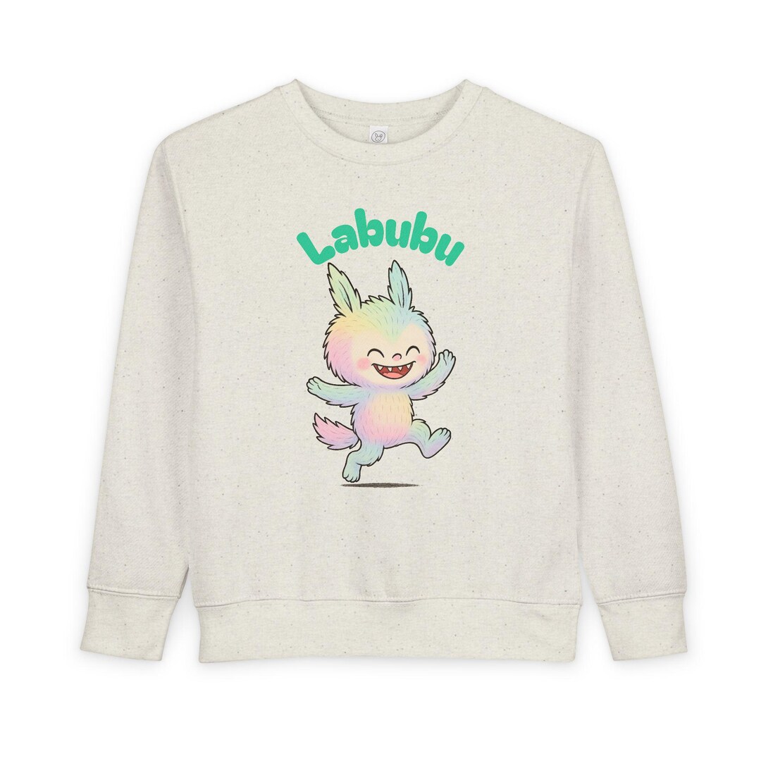 Kids Rainbow Labubu Sweater | Cute Pastel Monster Jumper | Fun Colorful ...