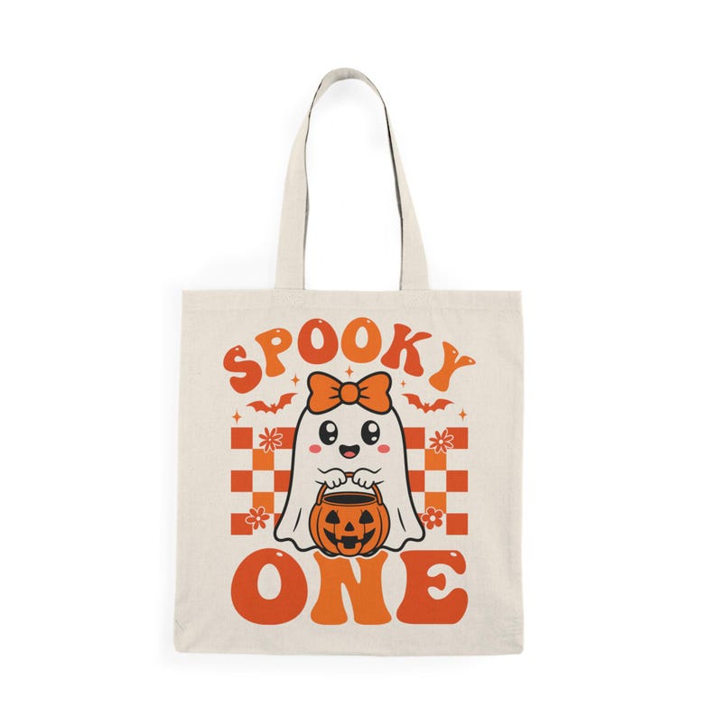 Spooky One Tote Bag, Halloween Trick-or-treat Cute Ghost Seasonal ...