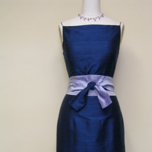 Navy Classic Silk Shantung Sheath Dress, Made to Order - Etsy