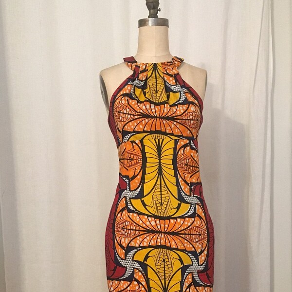 African Halter Dress - Etsy