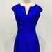 Sapphire Blue Retro-style Silk Shantung Sheath Dress, Made to Order - Etsy