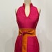 Pink and Orange Modern Cheongsam Silk Shantung Sheath Dress, Made to ...