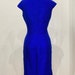 Sapphire Blue Retro-style Silk Shantung Sheath Dress, Made to Order - Etsy
