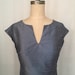 Slate Blue Silk Shantung Cap-sleeve Sheath Dress, Made to Order - Etsy