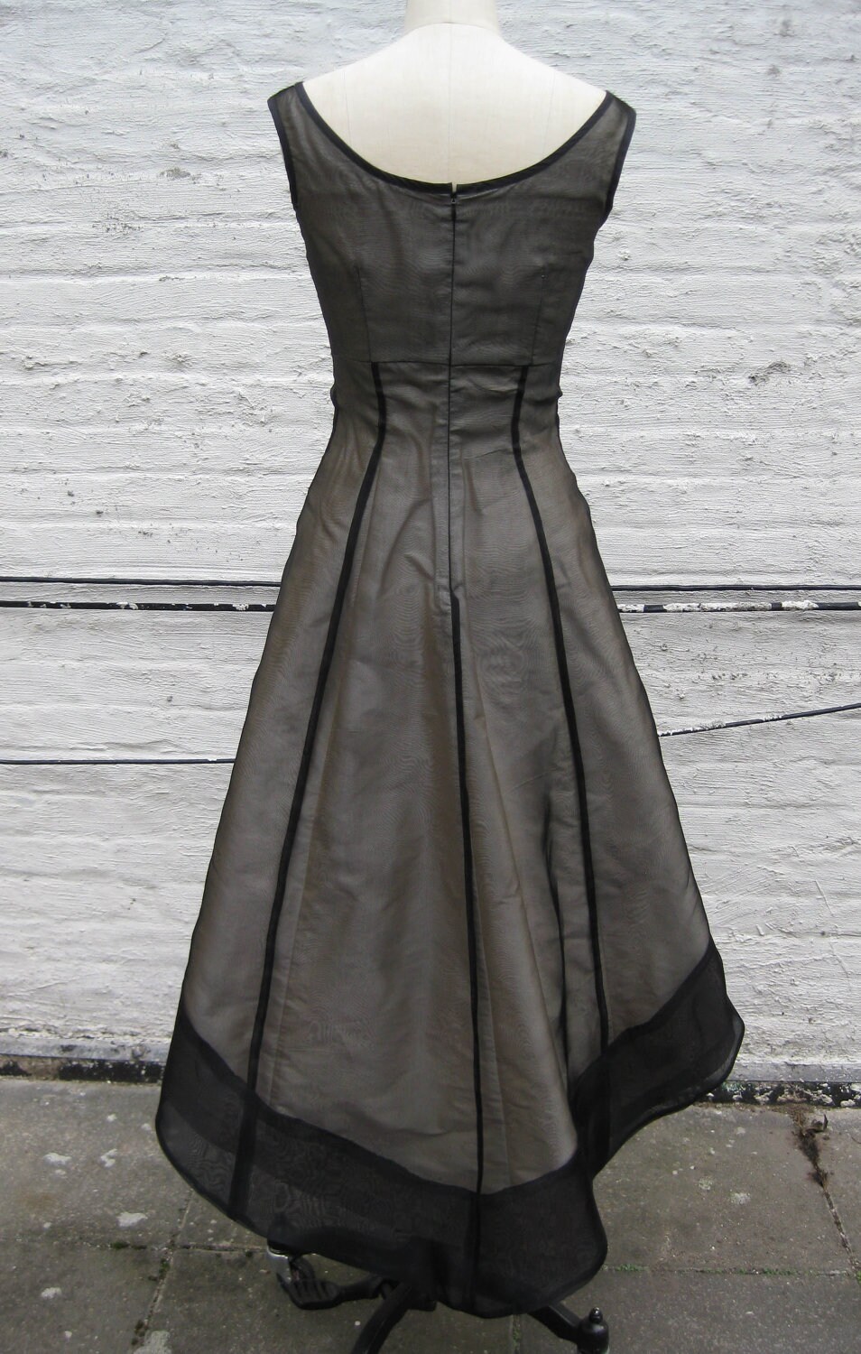 Black Organza Ballet Neckline Dress-Custom Made to Order | Etsy