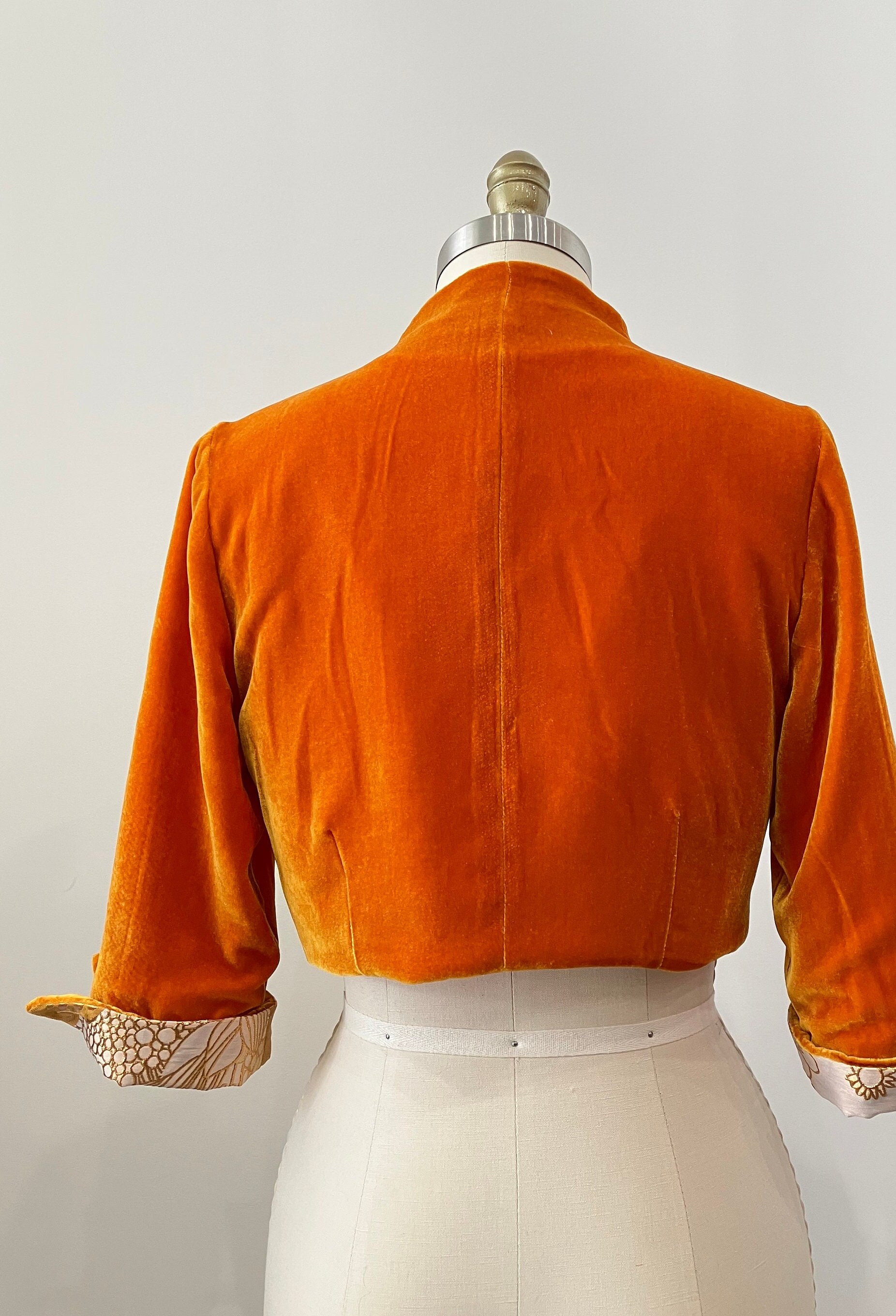Saffron Velvet Cropped Jacket Made to Order - Etsy