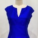 Sapphire Blue Retro-style Silk Shantung Sheath Dress, Made to Order - Etsy