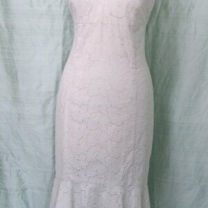 Eggshell Eyelet Tea-length Wedding Dress, Made to Order - Etsy