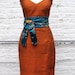 Orange Rust V-neck Cap-sleeve Fitted Silk Shantung Sheath Dress, Made ...