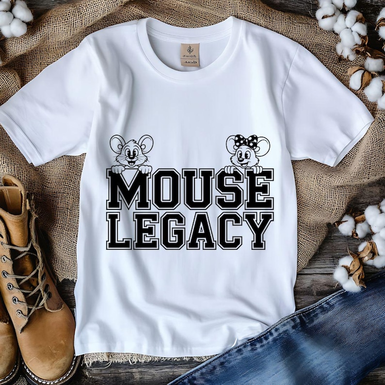 Vintage Cartoon Mouse Legacy Design, Family Trip SVG, PNG, PDF (digital ...