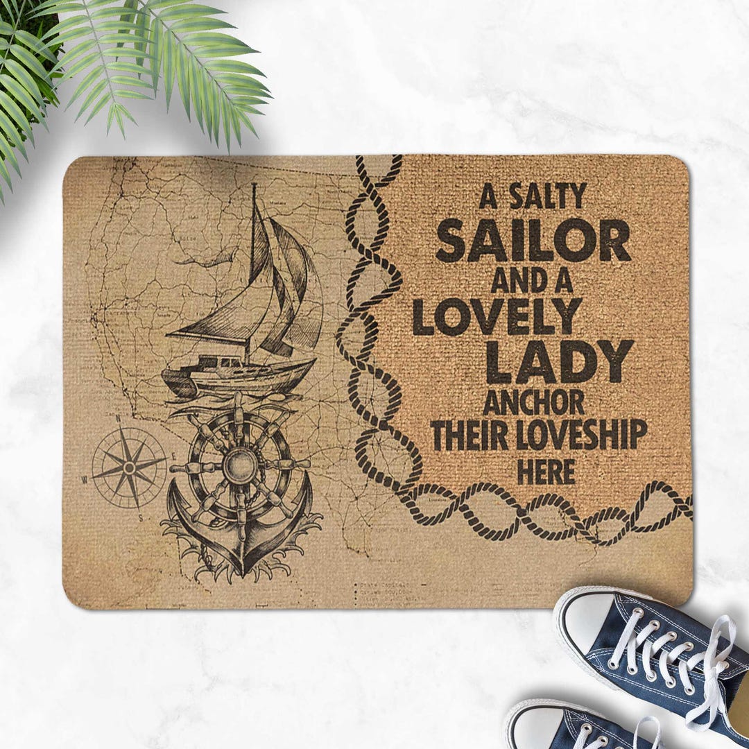 Nautical Doormat | A Salty Sailor and a Lovely Lady Anchor Their ...