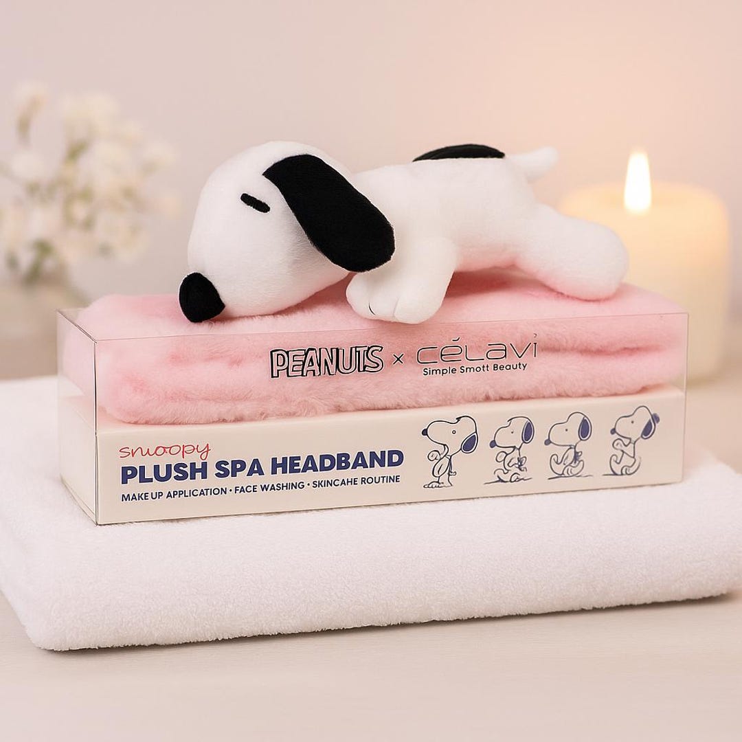 Peanuts Célavi Snoopy Plush Spa Headband - Etsy