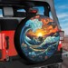Ocean Wave Sunset Spare Tire Cover: Waterproof RV, SUV, Jeep Accessory ...