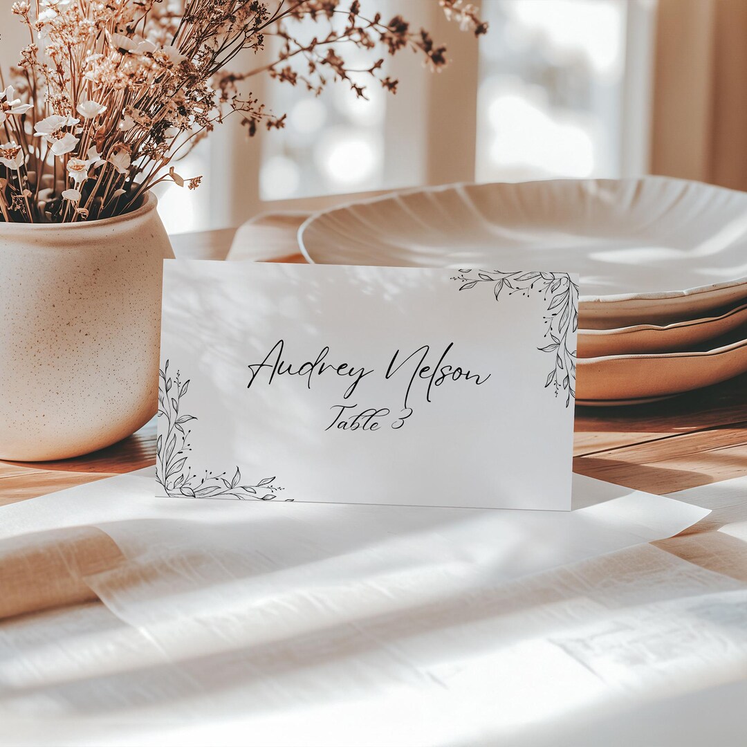 Custom Printed Wedding Place Cards Personalized Table Name Cards for ...