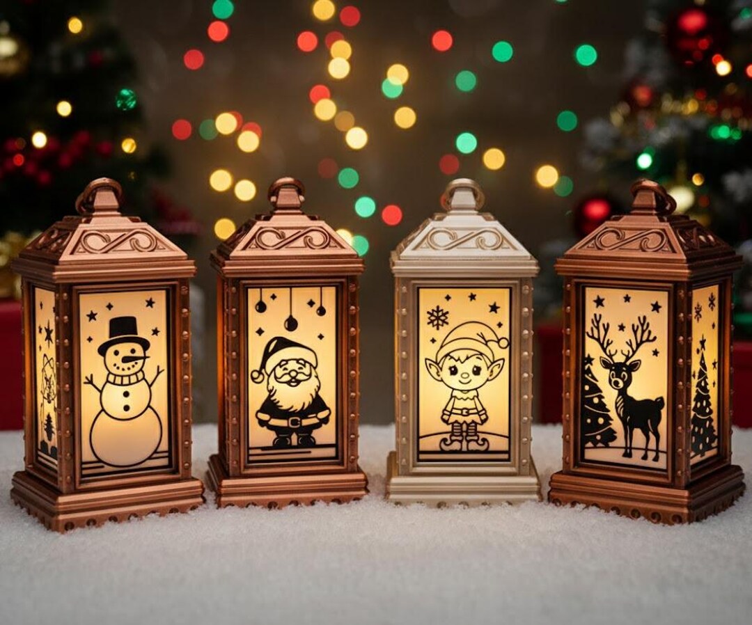 3D Printed Christmas Lantern. 4 Choices of Design - Etsy