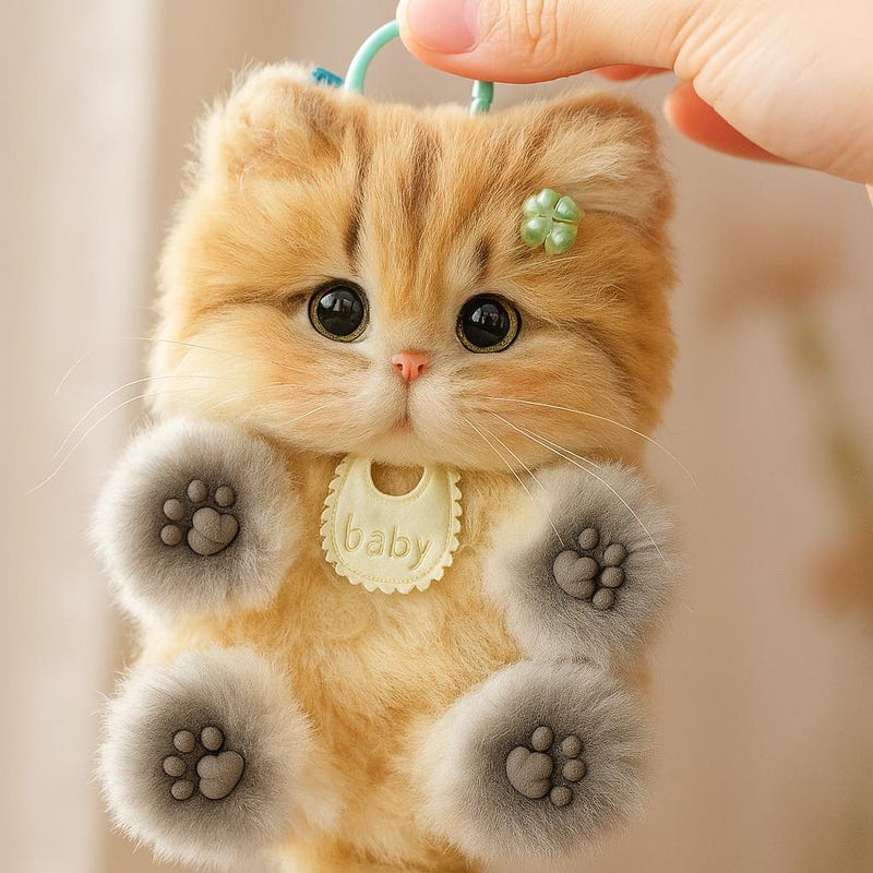 Kitten Keychain - Etsy