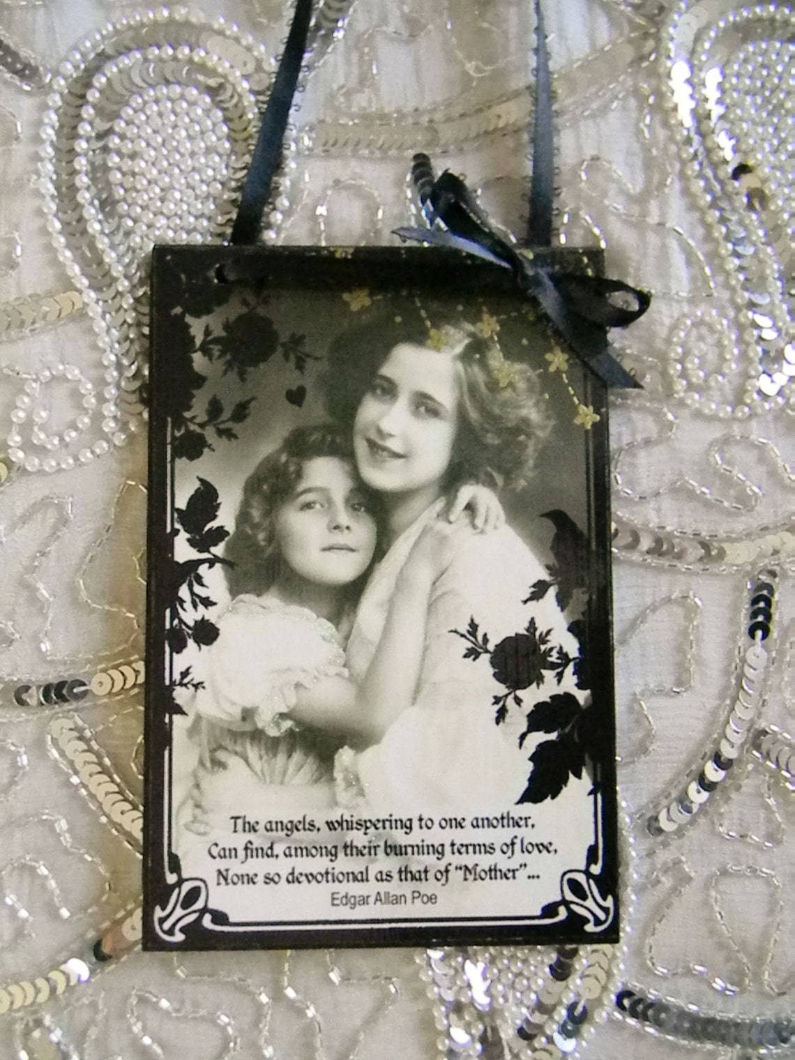 Edgar Allan Poe Mother Quote Decorative Plaque Sign Wall Etsy