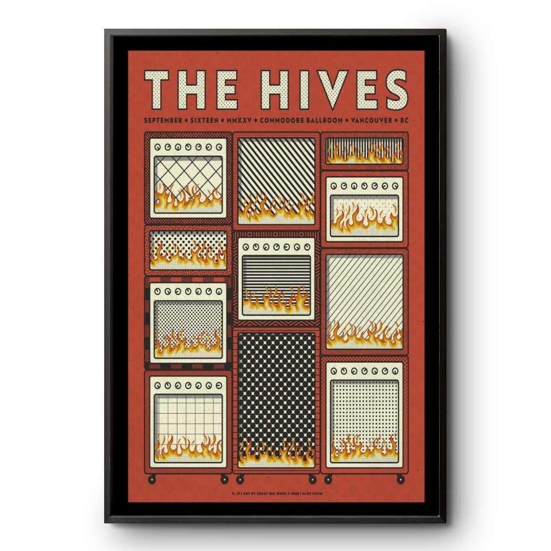 The Hives 2025 Tour Poster Vancouver Commodore Ballroom Concert Print ...