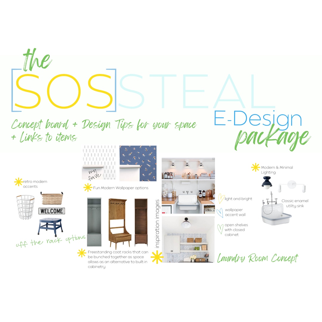 THE SOS STEAL E-design Package for One Room / Interior Room Design / Virtual Interior Design - Etsy