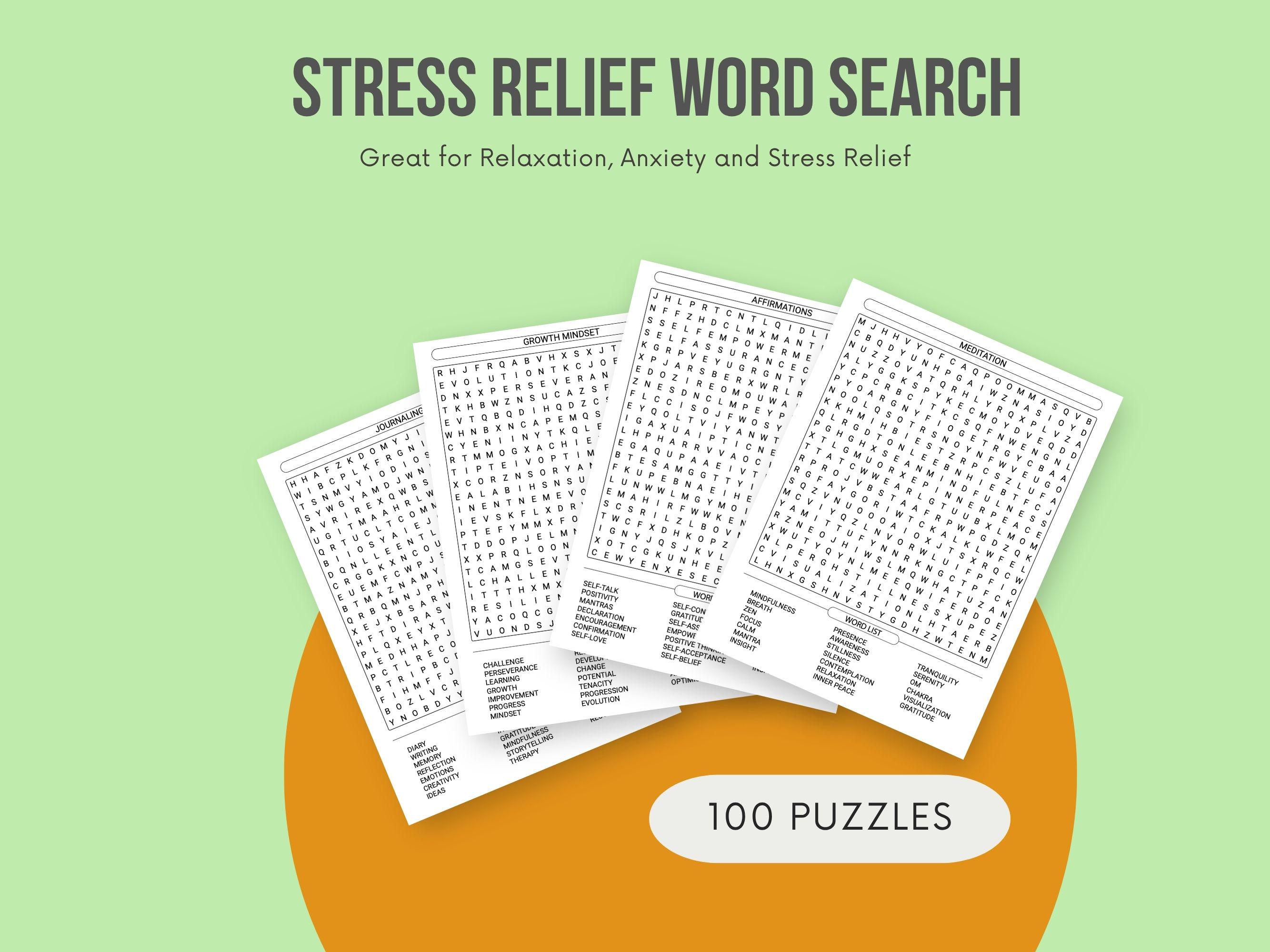 100 Mindfulness Word Search Puzzles: Relaxing Brain Games (PDF Download ...