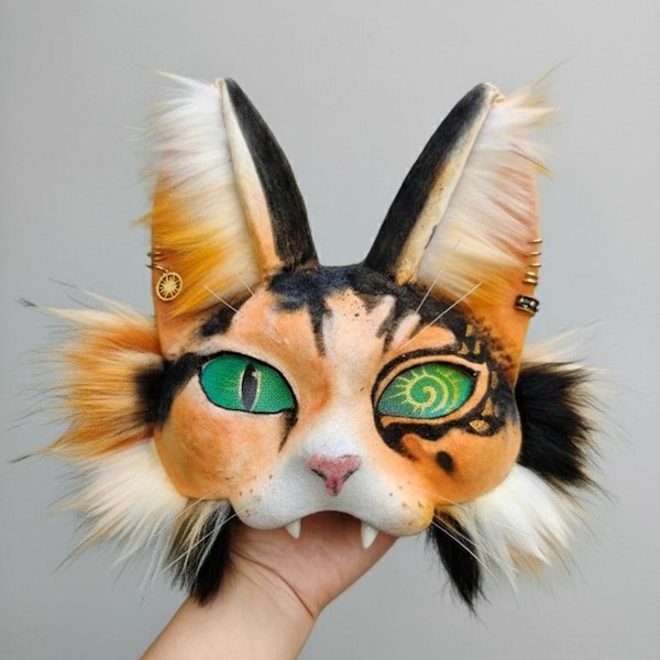Calico Cat Therian Mask - Etsy