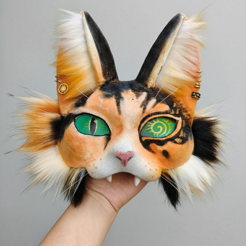 Calico Cat Therian Mask - Etsy