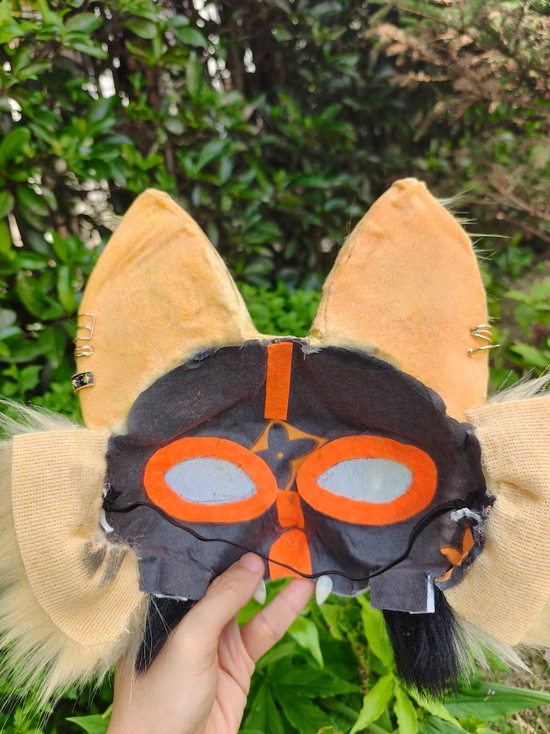 Calico Tri Color Cat Mask Paws and Tail Set | Handmade Realistic Faux ...