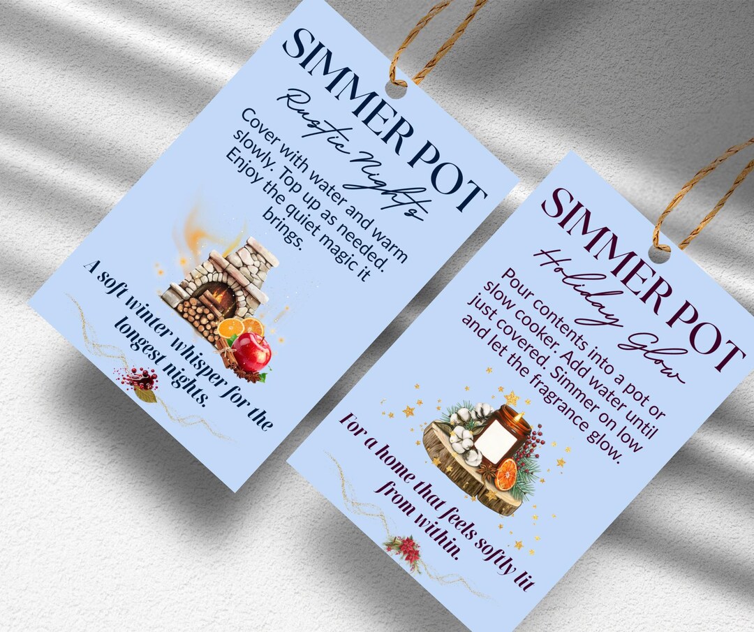 3 Potpourri Gift Tags, Simmer Pot Labels for Stopvetop & Slowcooking ...