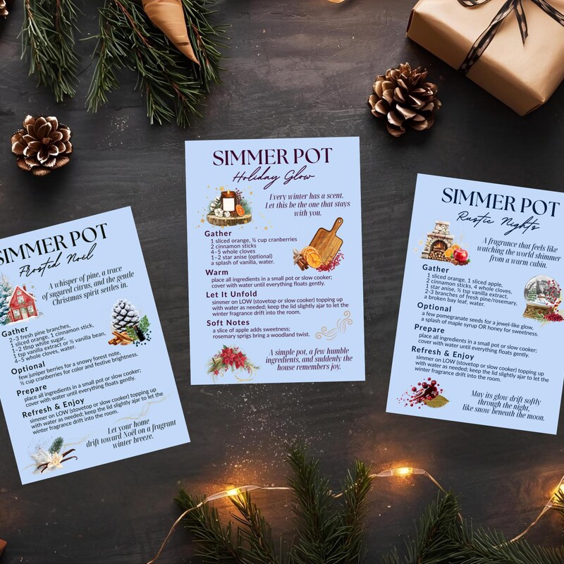 Recipe Card for Simmer Pot - Etsy