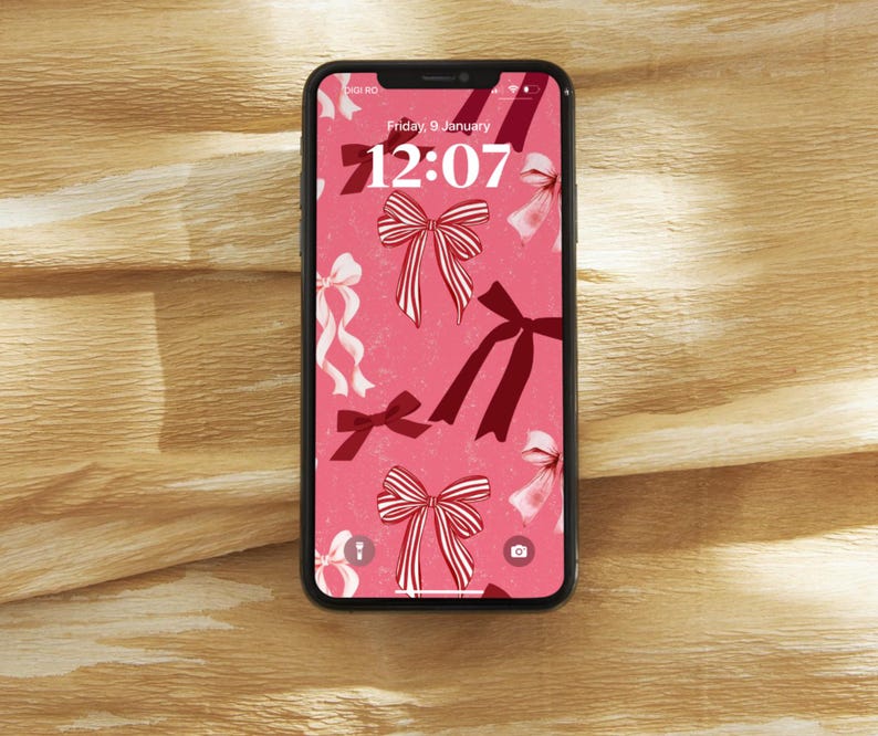 Coquette Mobile Wallpapers, Vintage Hearts & Bows Lock Screen, Ios ...