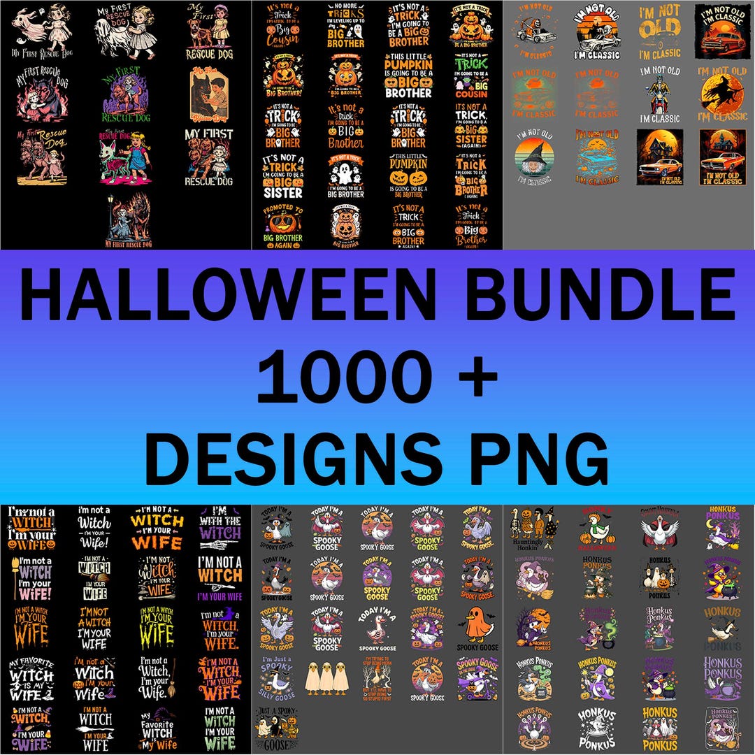 1000+ Ultimate Halloween Mega Bundle PNG, Fall and Thanksgiving Clipart ...