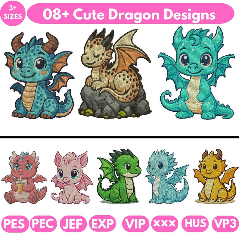 Cute Dragon Machine Embroidery Designs Baby Dragon Embroidery Flying ...