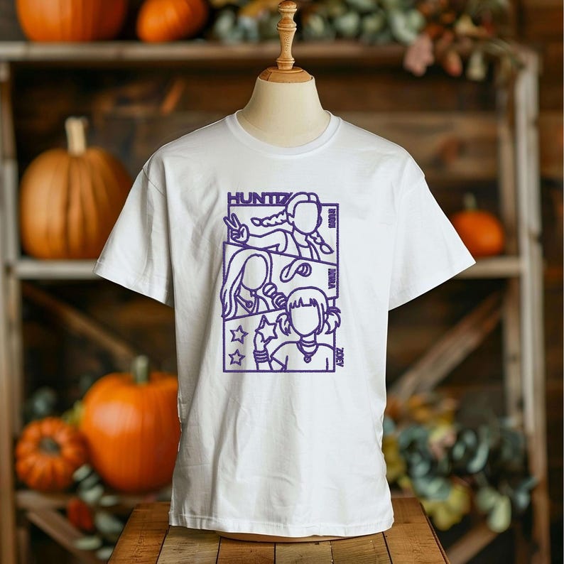 Huntrix Anime Machine Embroidery Design Bundle Cute Girl Huntrix ...