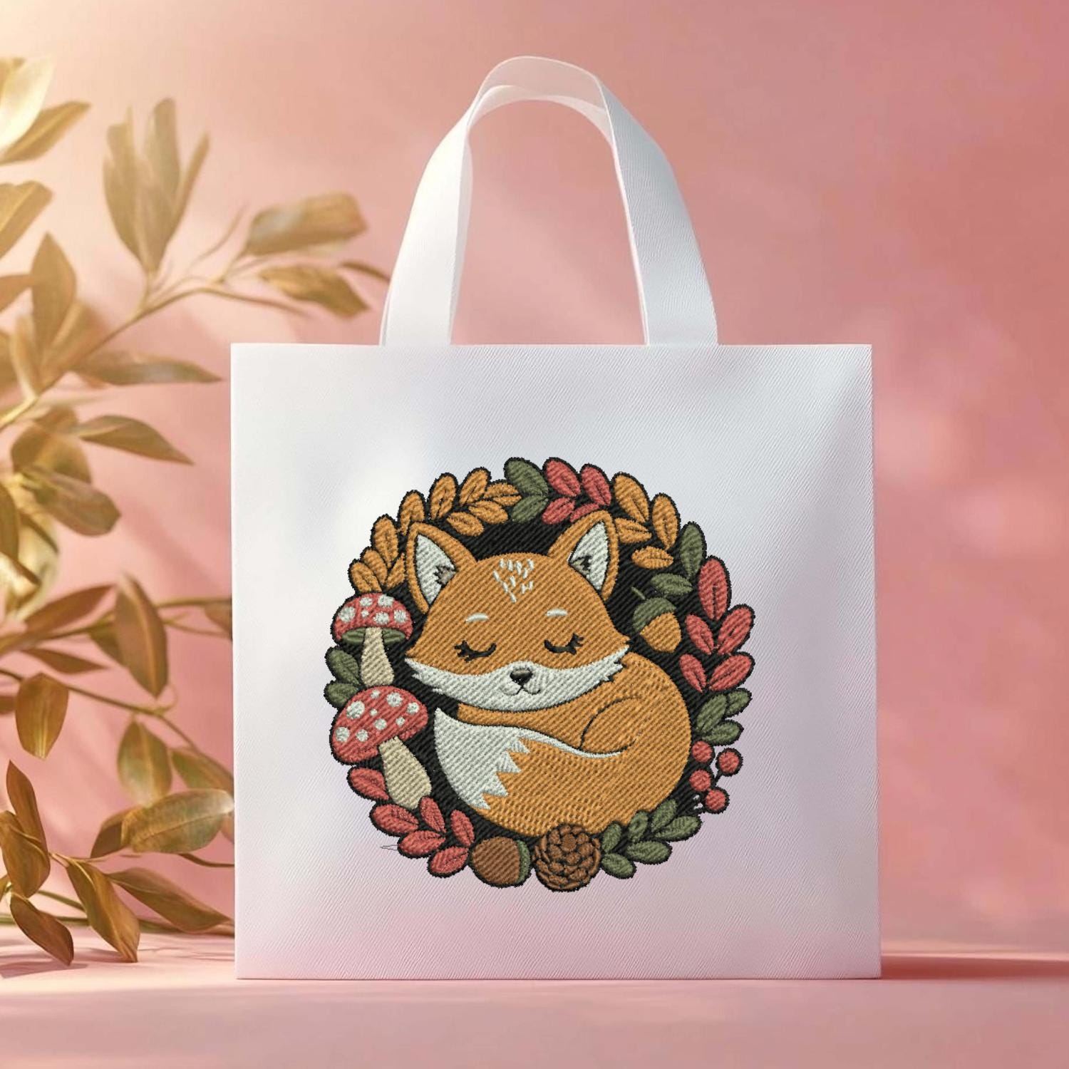 Floral Fox Embroidery Machine Design Bundle Cute Fox Embroidery Design ...