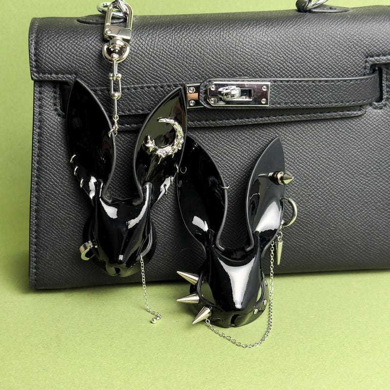 Gothic Bunny Keychain - Etsy