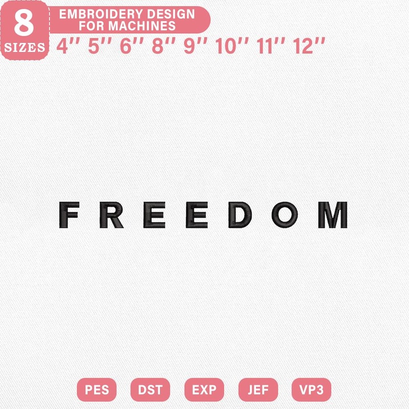 Freedom Embroidery Font - Etsy