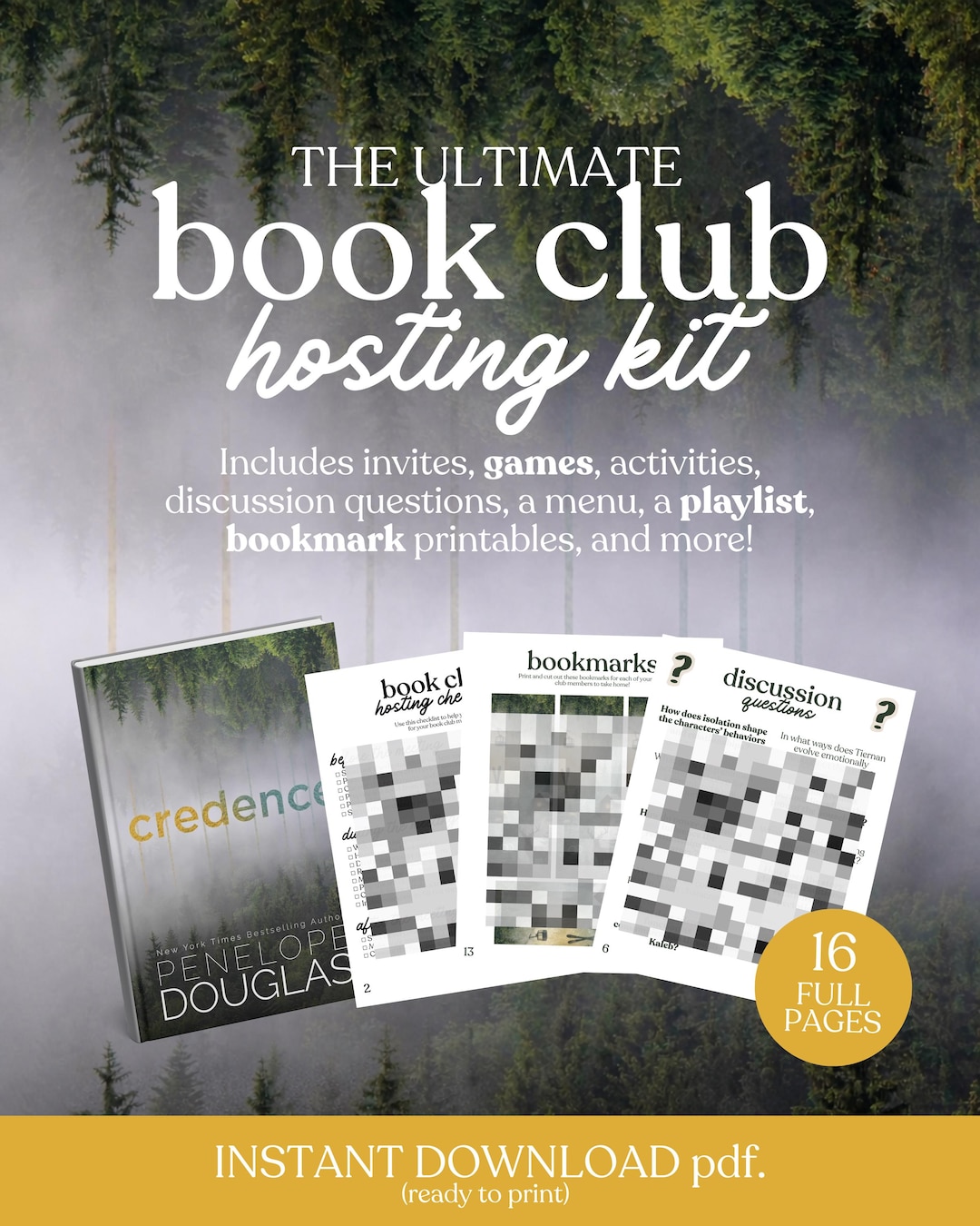 Credence Book Club Hosting Kit || Printable Discussion Questions ...
