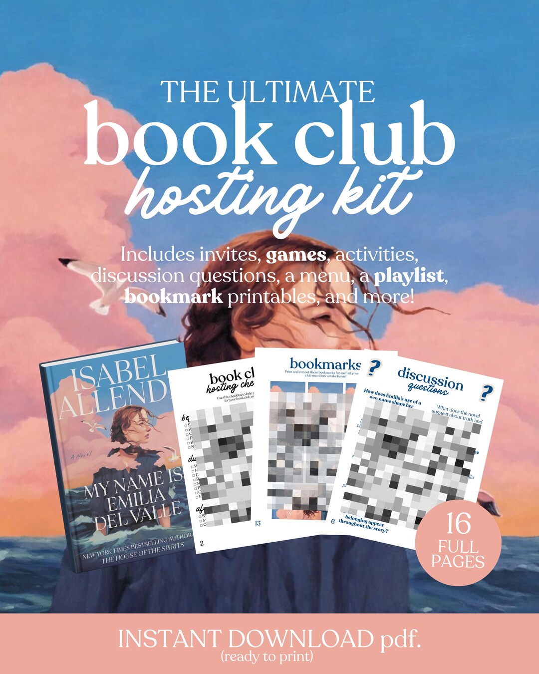 My Name is Emilia Del Valle Book Club Hosting Kit || Printable ...
