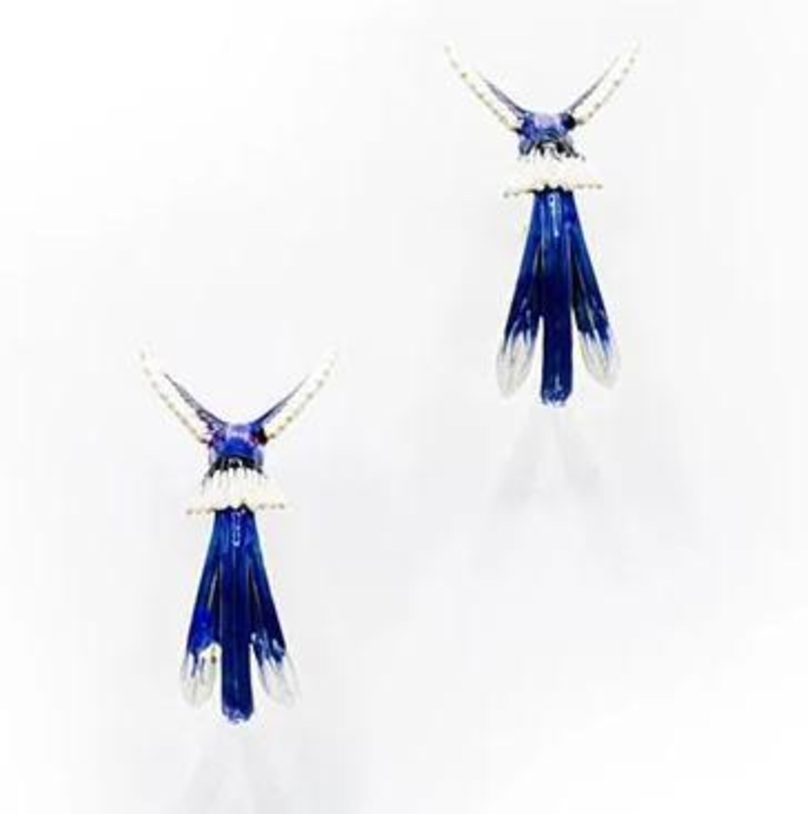 Hand-painted Hummingbird Hoop Earrings: Unique Enamel Bird Jewelry - Etsy