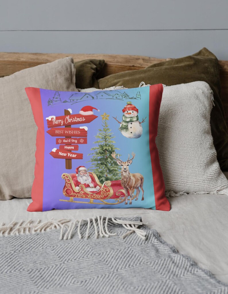 Vintage Christmas Clipart PNG: Santa, Reindeer, Snowman (digital ...