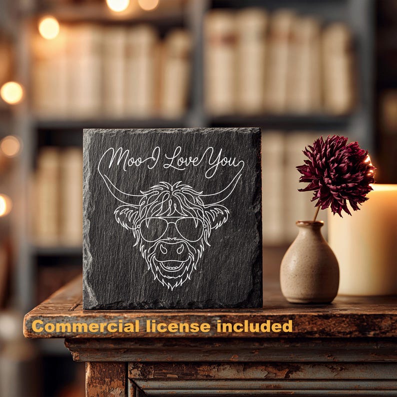 Highland Cow SVG Bundle Decor Gift, Laser Cut File PNG DXF - Etsy