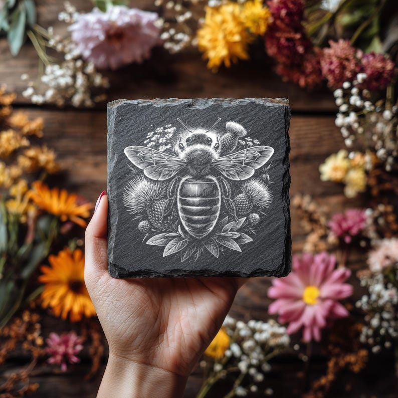 Bee SVG Bundle Laser Cut File 25 Designs Coaster DXF Floral Summer ...