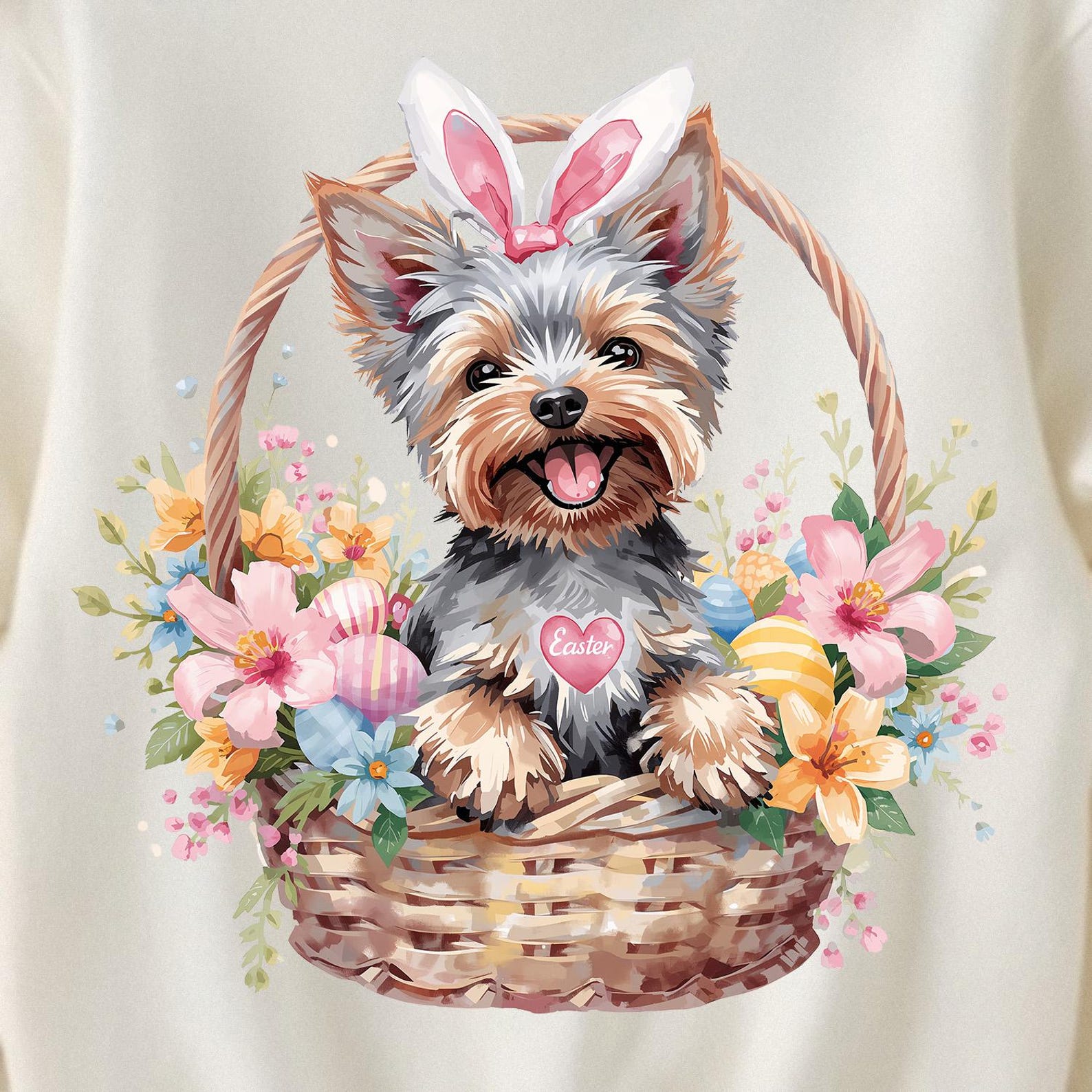 Easter Yorkie Clipart Bundle, Cute Dog Bunny PNG JPG Digital Art - Etsy