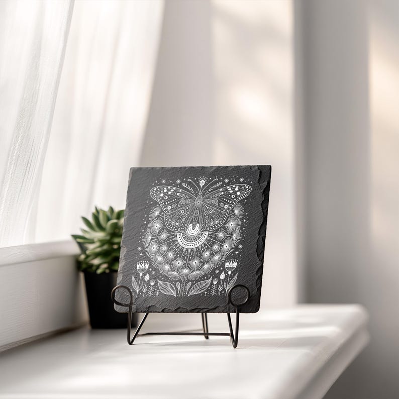 Mandala Butterfly Coaster SVG Bundle Inverted Laser Engraving Dandelion ...