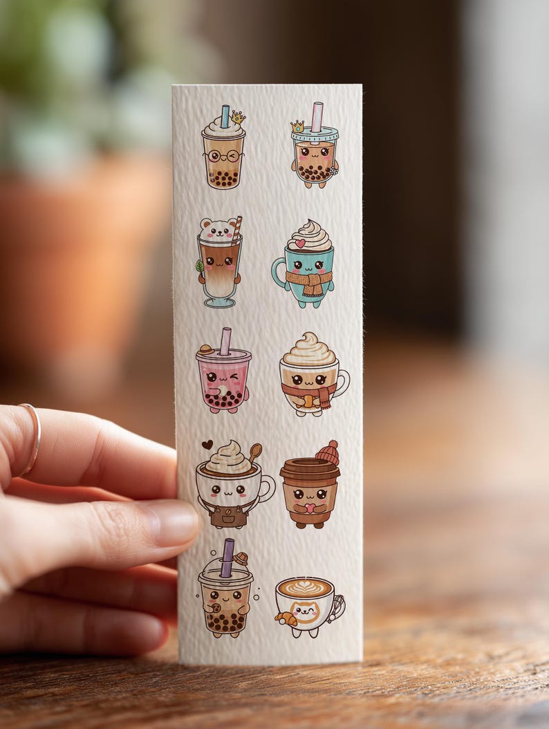 Kawaii Coffee Clipart Set | Bubble Tea PNG Bundle (digital Download) - Etsy