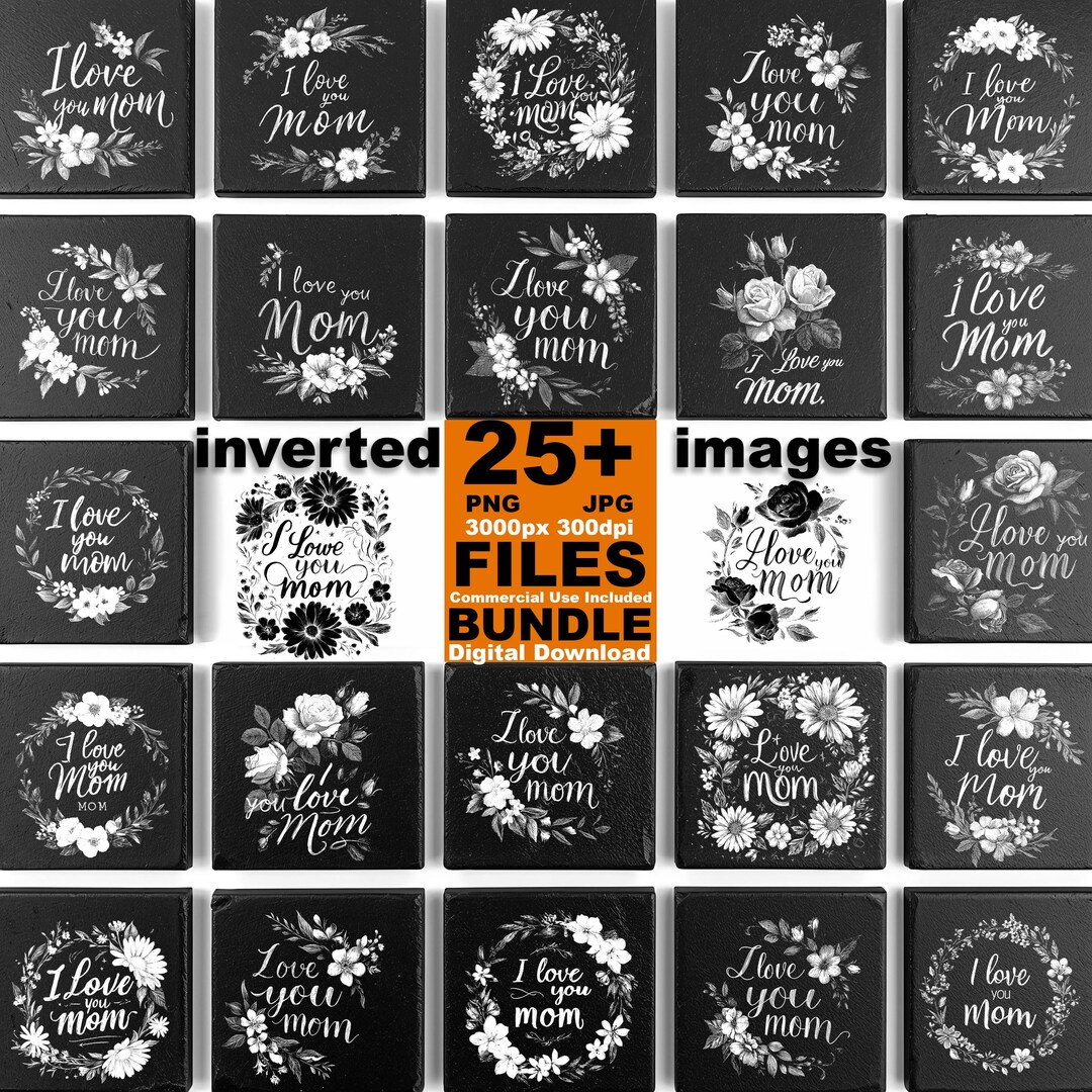 Mom Slate Engraving PNG Bundle, Mother’s Day Laser Images - Etsy