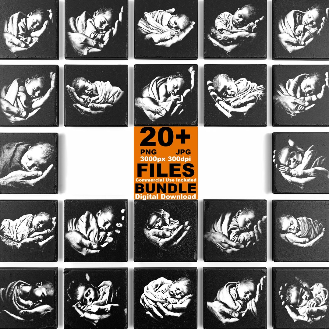 22 Baby Engraving PNG Bundle, Newborn Hands Art (digital Download) - Etsy