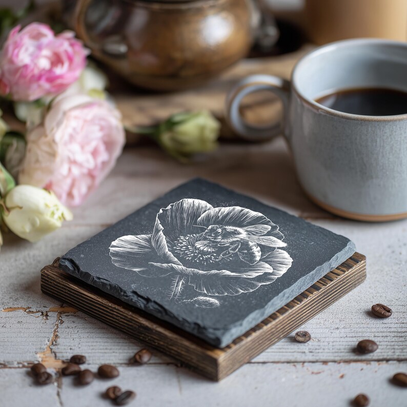 Bee SVG Bundle Laser Cut File 25 Designs Coaster DXF Floral Summer ...