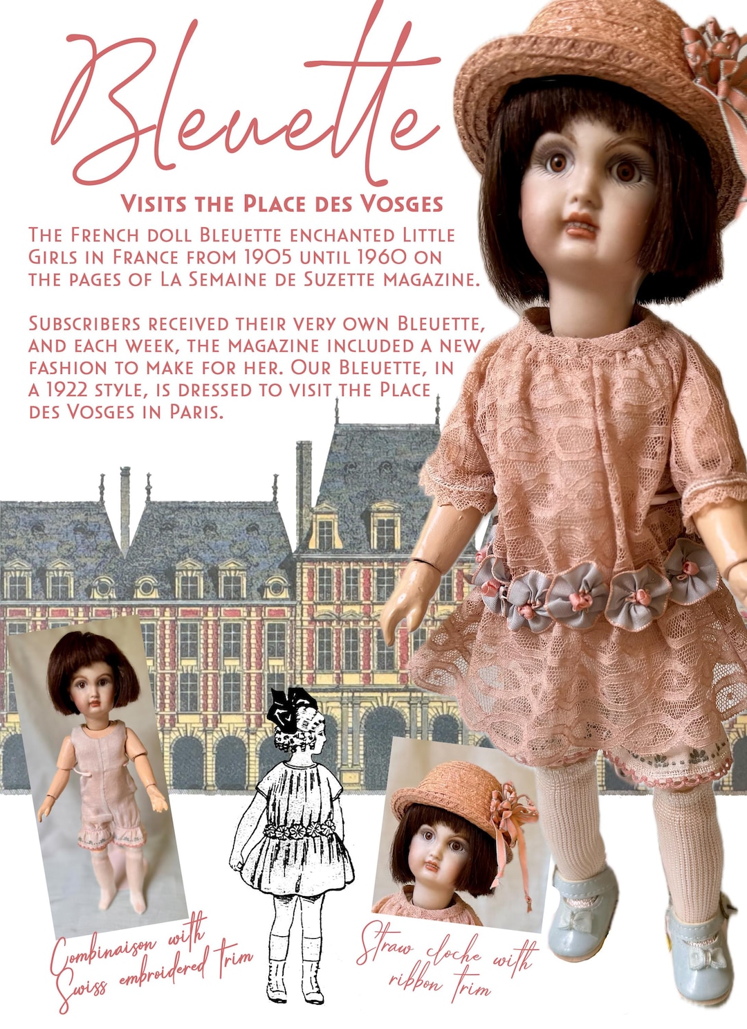 Early Jumeau Reproduction Bleuette, in 1922-style LSDS Frock - Etsy